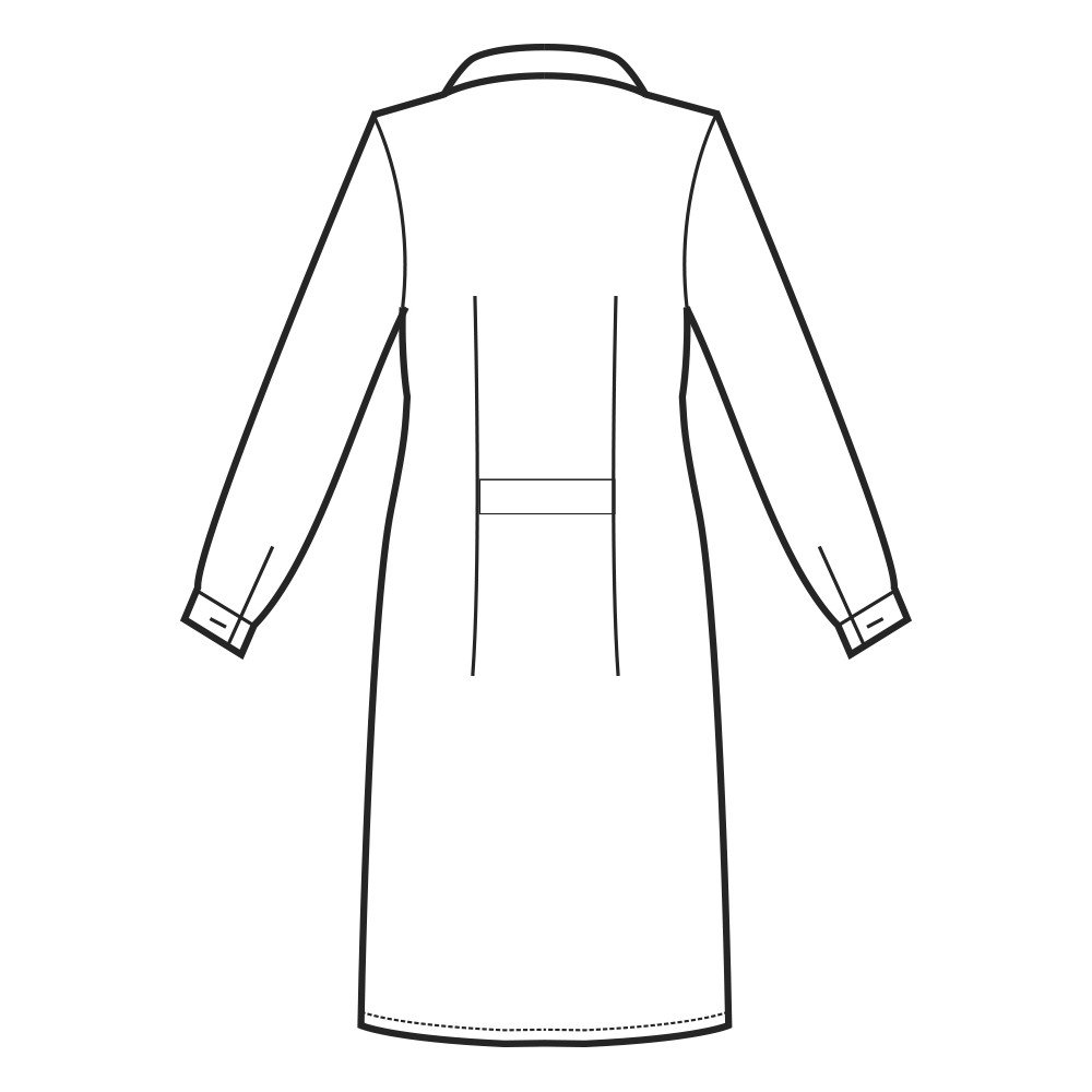 Women's White Tunic with Red Stripe, Open for Food Bakeries Bakeries Light